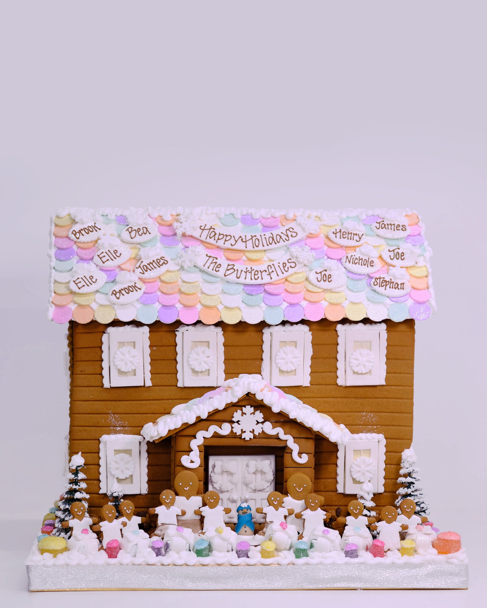 Gingerbread Pastel Necco Manor House with Lights – The Solvang Bakery